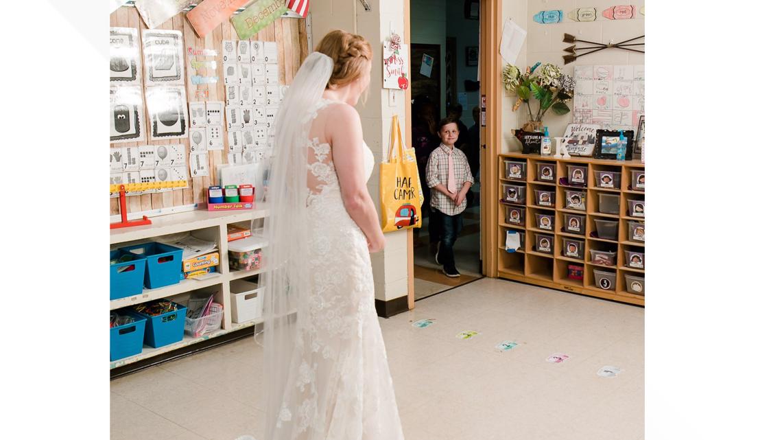 Teacher takes adorable wedding photos with kindergarteners | wusa9.com