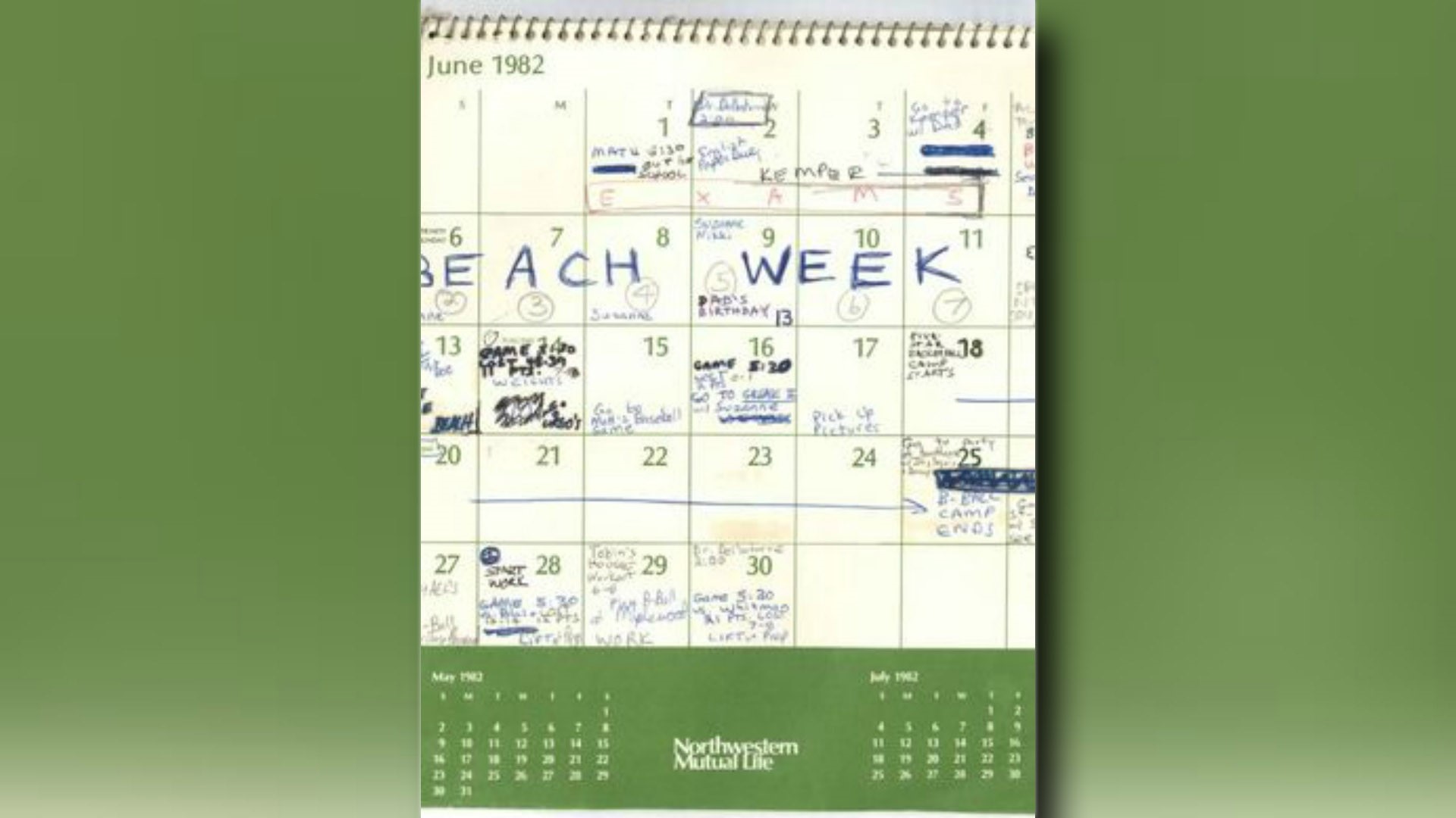 Here's Brett Kavanaugh's 1982 calendar in defending sexual assault ...