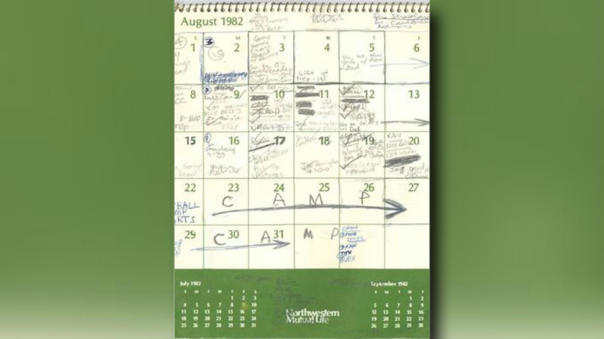 Here's Brett Kavanaugh's 1982 calendar in defending sexual assault ...