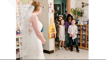 Teacher takes adorable wedding photos with kindergarteners | wusa9.com