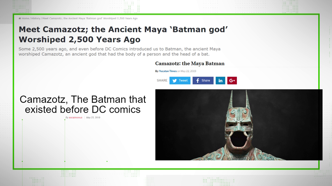 VERIFY: No, the Mayans didn't make a 'Batman' sculpture | wusa9.com