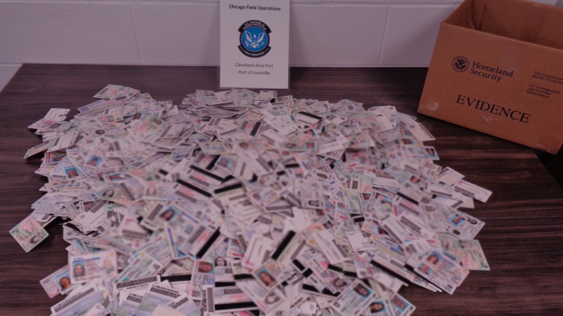 Thousands of fake IDs seized at Kentucky port of entry | wusa9.com