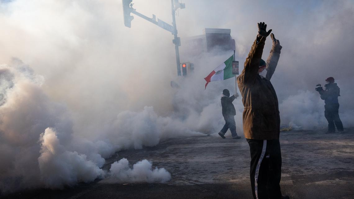 Protesters demand immigration agents leave Minneapolis after man is ...