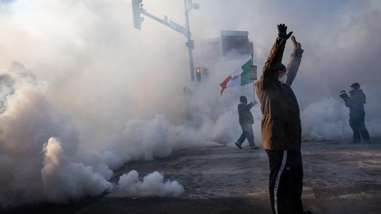 Protesters demand immigration agents leave Minneapolis after man is ...