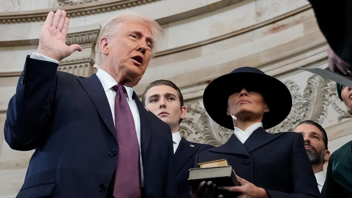 Did Trump put his hand on the Bible during his inauguration? | wusa9.com