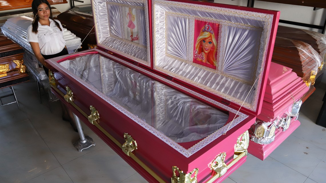 Barbie themed coffins for sale at El Salvador funeral home | wusa9.com