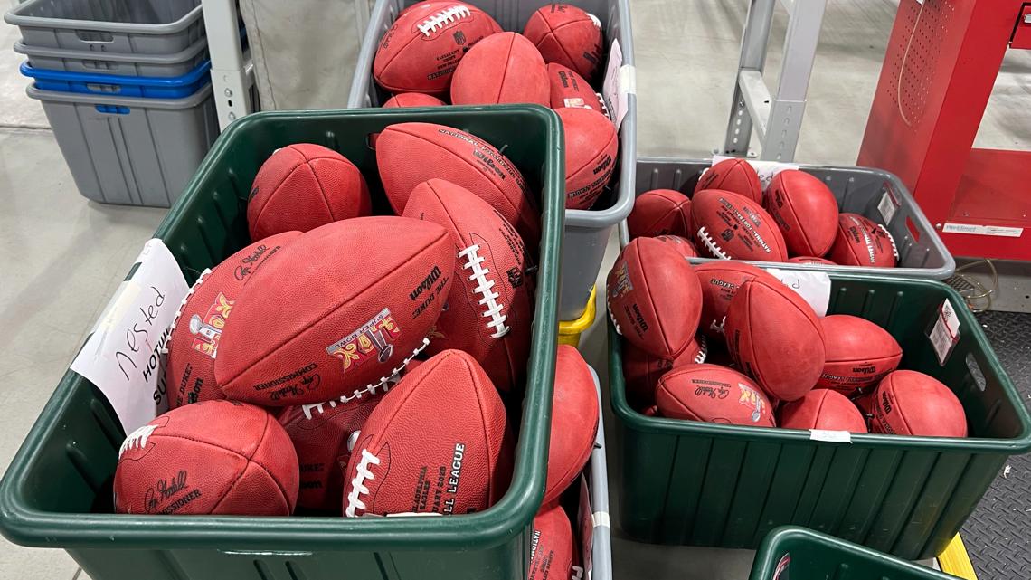 See how the Super Bowl footballs are made within hours of the matchup ...