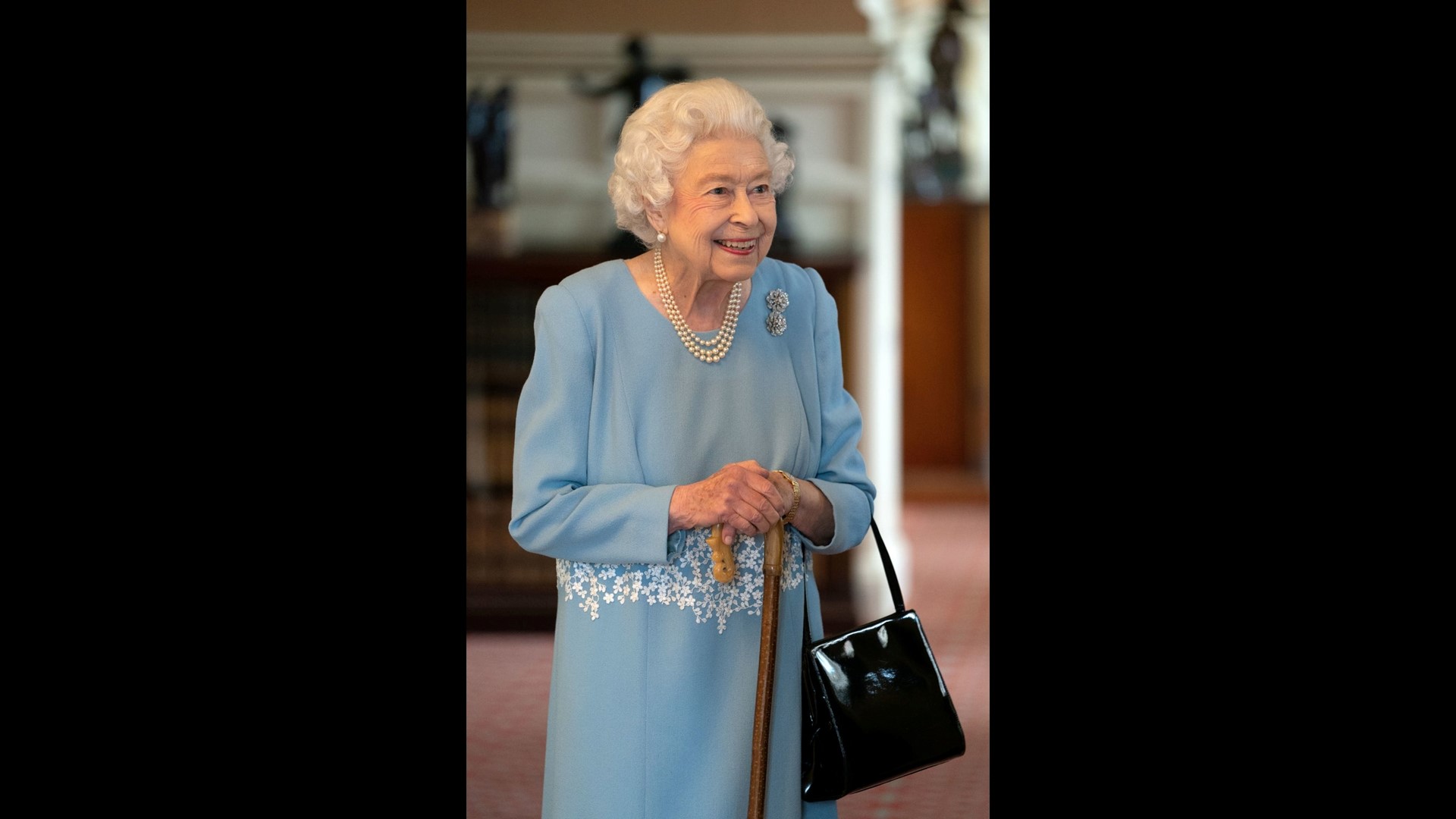 Queen Elizabeth Uses Late Husband Prince Philip's Cane at Official ...