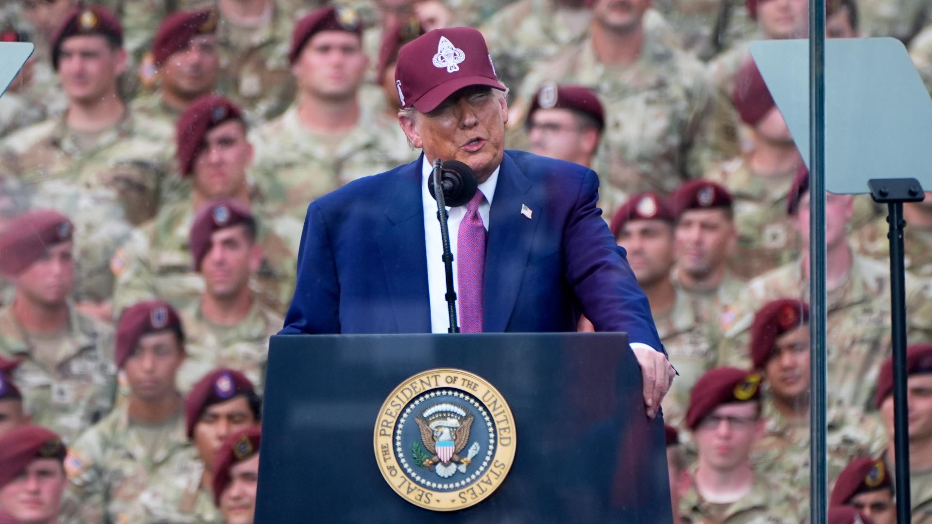 Trump calls protesters 'animals' in Fort Bragg speech | wusa9.com