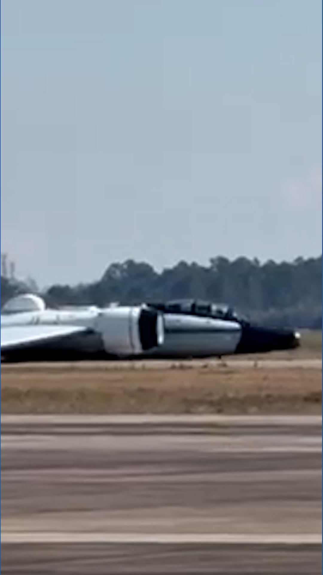 NASA plane makes belly landing at Ellington Airport, video shows ...