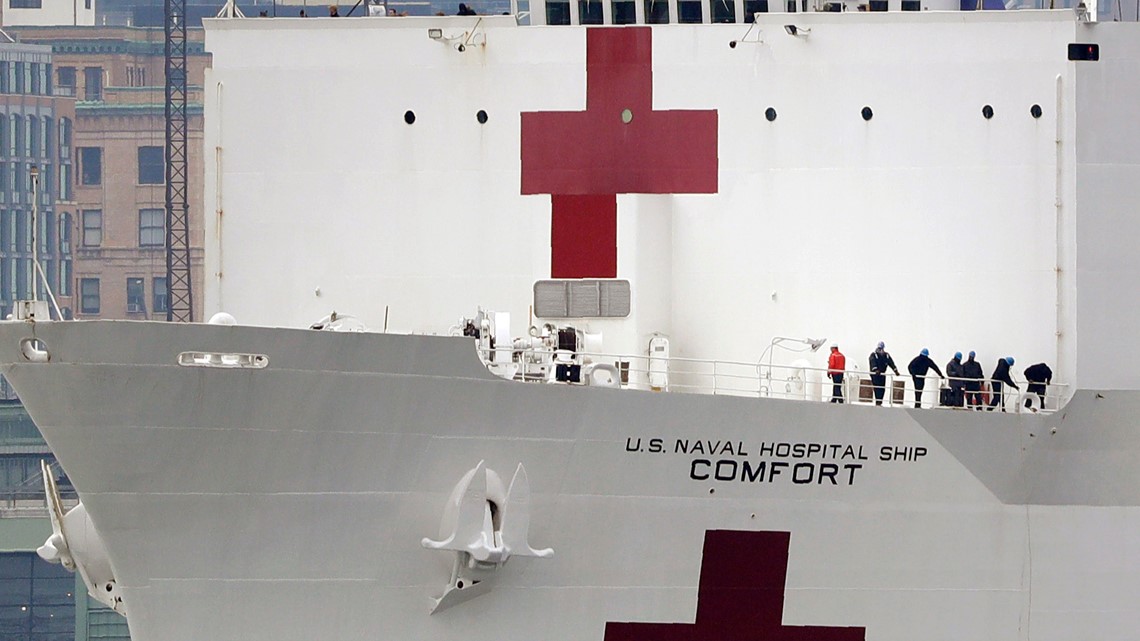 Coronavirus: USNS Comfort in NYC using 20 of its 1,000 beds | wusa9.com