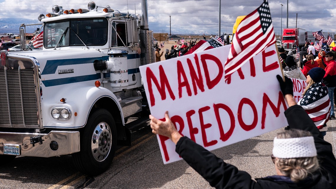 Truck convoy supporters in Virginia raise donations for drivers | wusa9.com