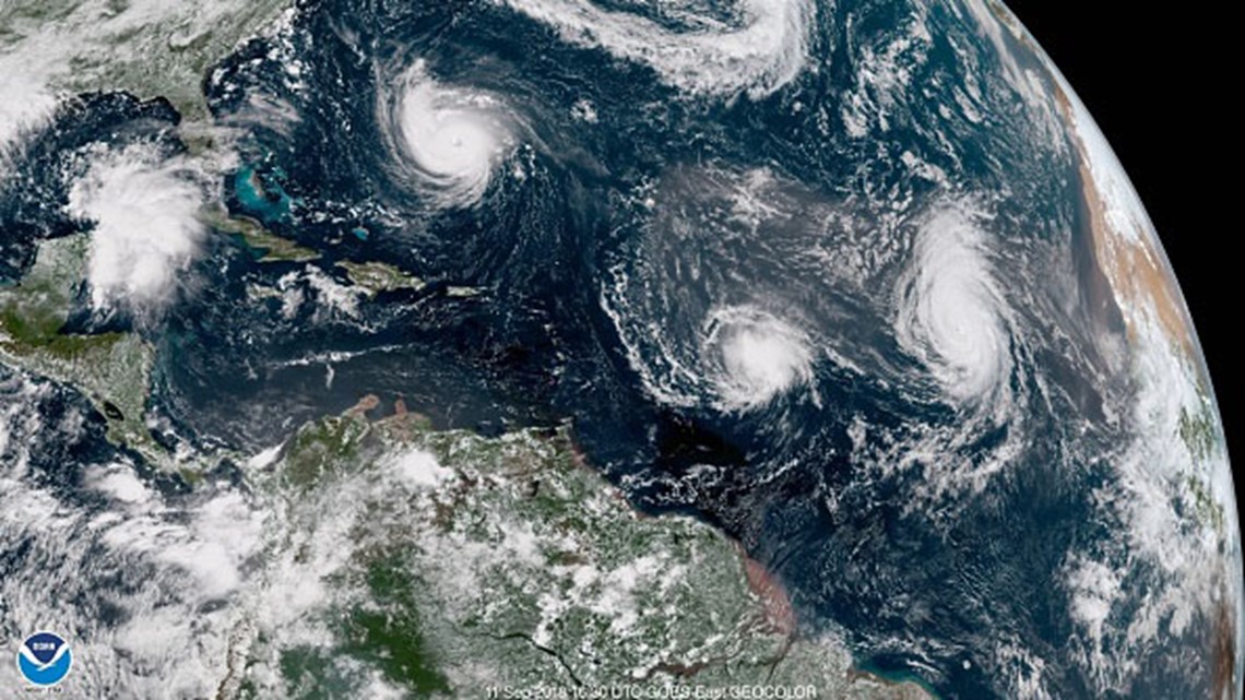 Hurricane Florence isn't alone: Helene, Isaac, Joyce, Olivia, even a ...