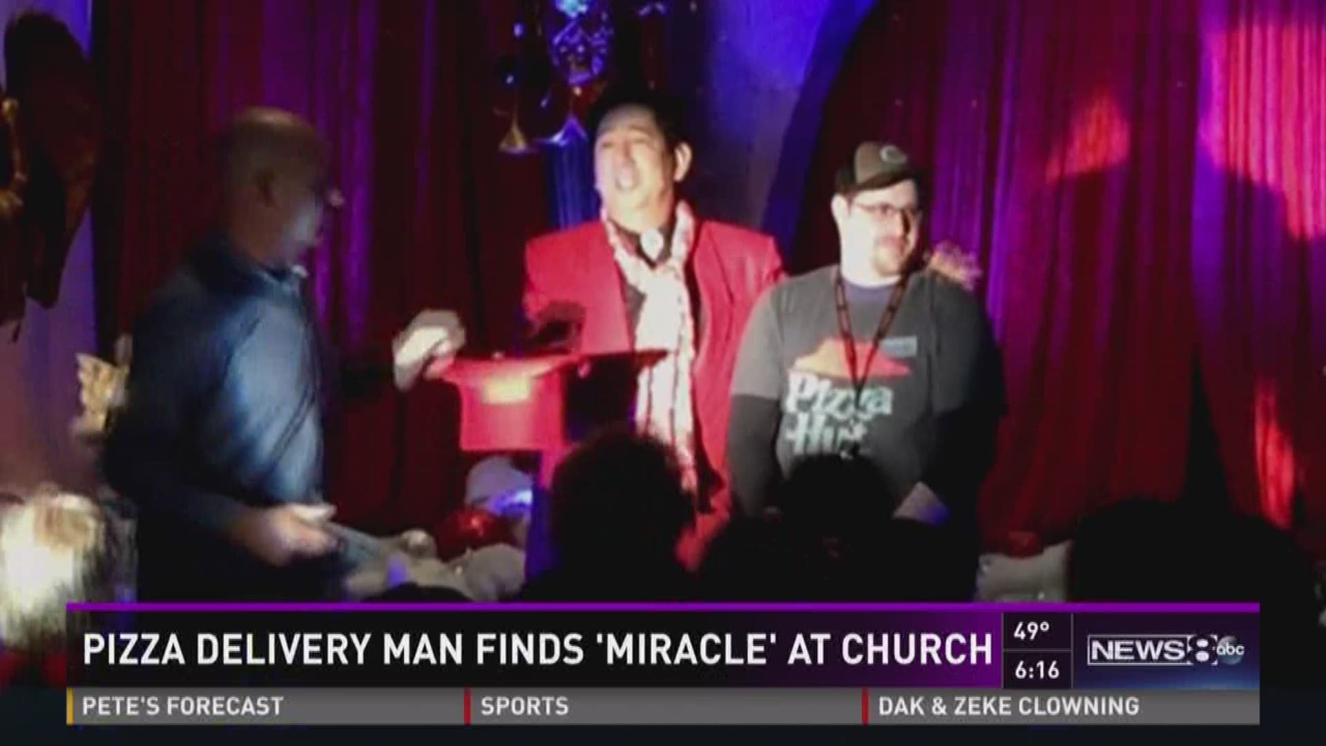 Pizza delivery man finds a miracle at church | wusa9.com