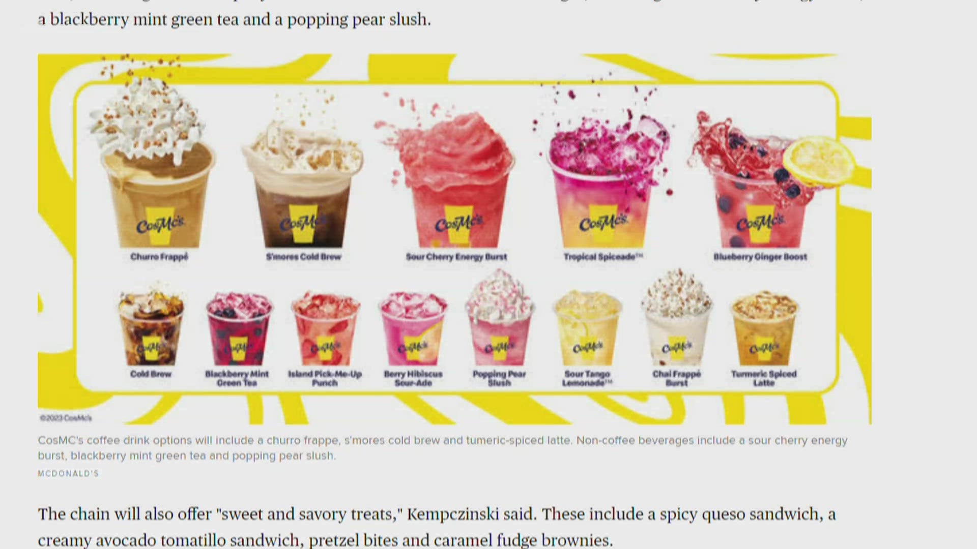 McDonald's is opening a new chain called CosMc's | wusa9.com