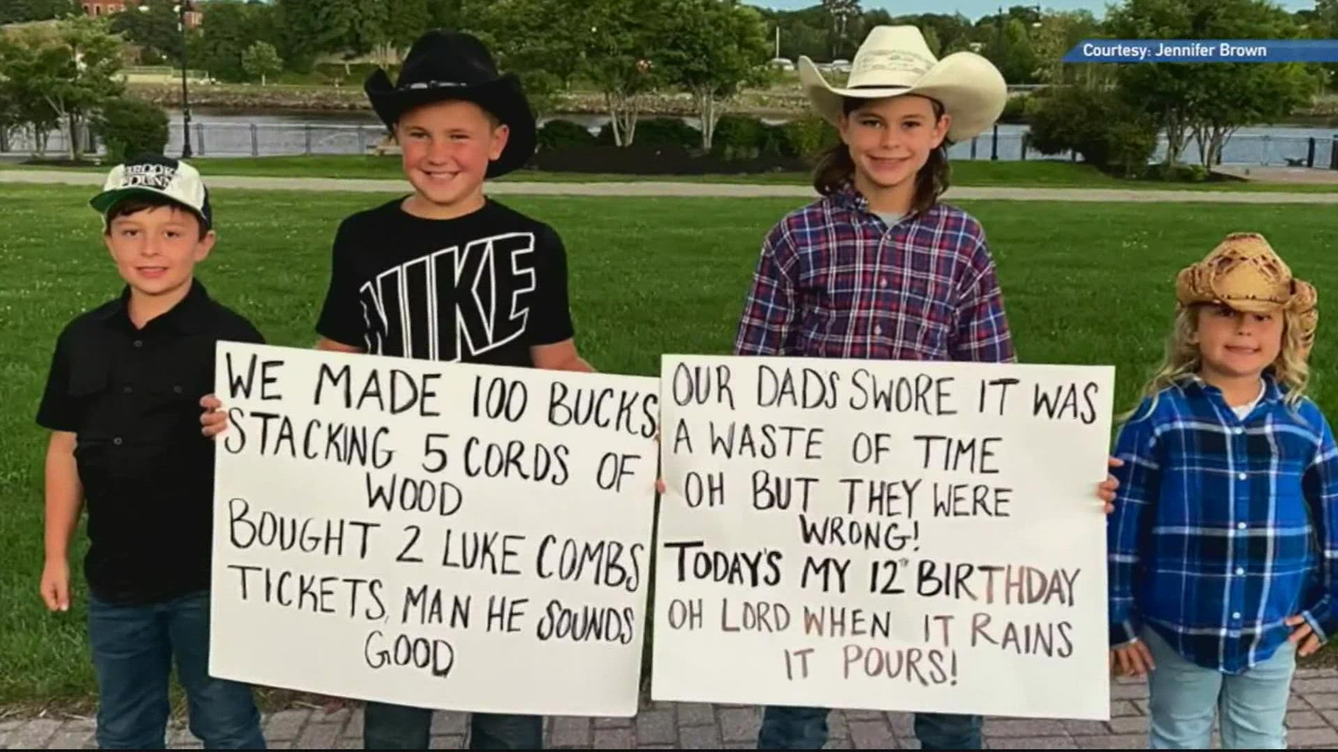 Luke Combs rewards two young fans' hard work at Friday concert | wusa9.com