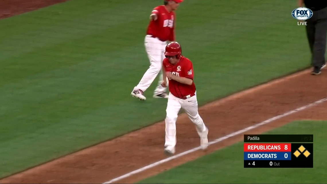 WATCH | Senator makes a stunning dive at the Congressional baseball ...