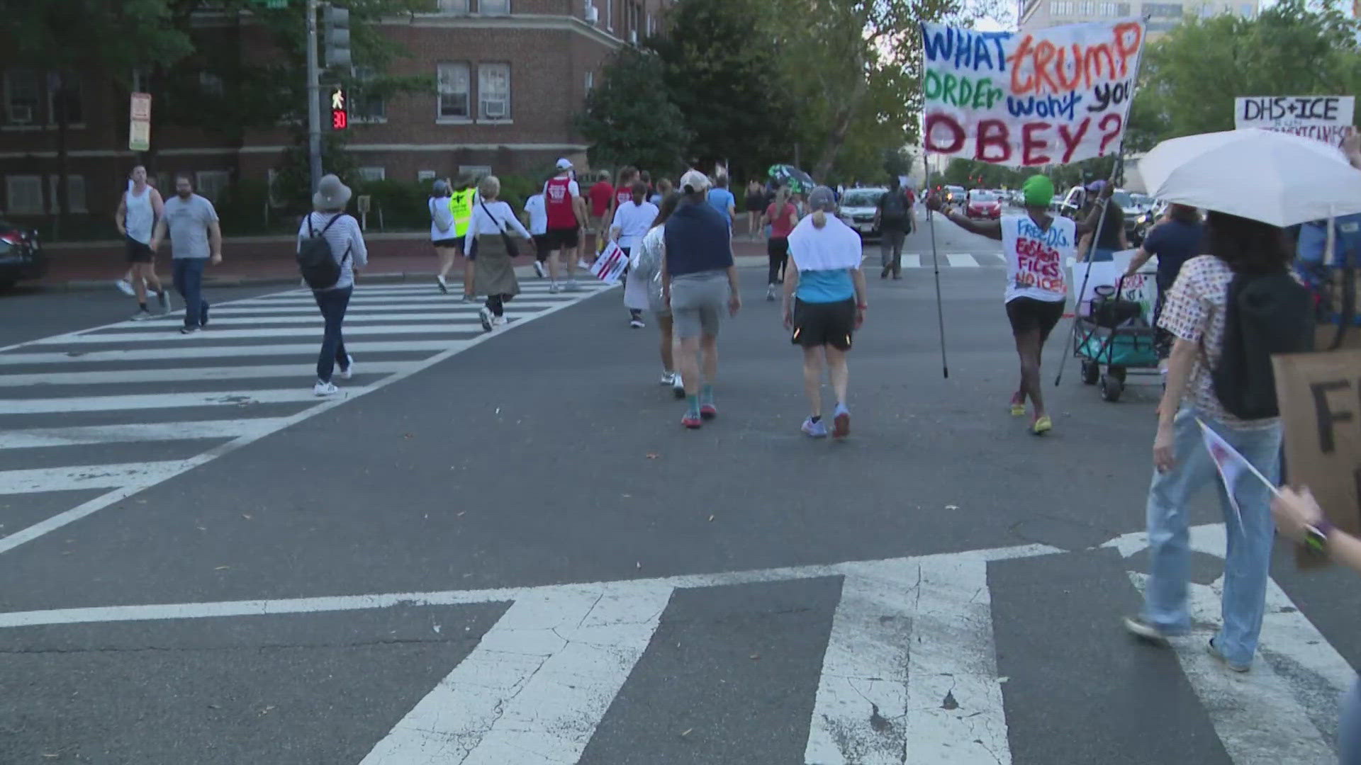 DC residents protest federal surge on Labor Day run | wusa9.com
