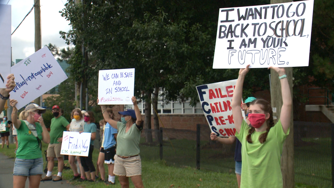 Parents protest districts' decisions to start virtually | wusa9.com