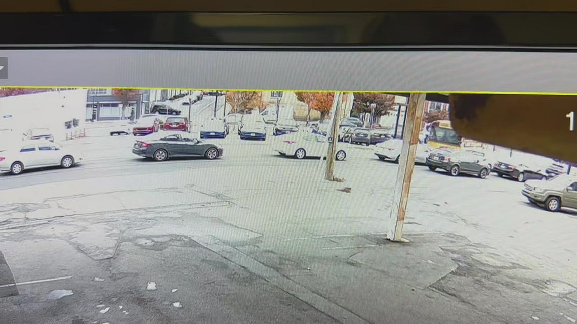 Surveillance video shows moment car slams into Metro bus during police ...