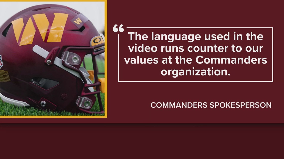 Commanders fire VP after video showed him ripping players, fans | wusa9.com