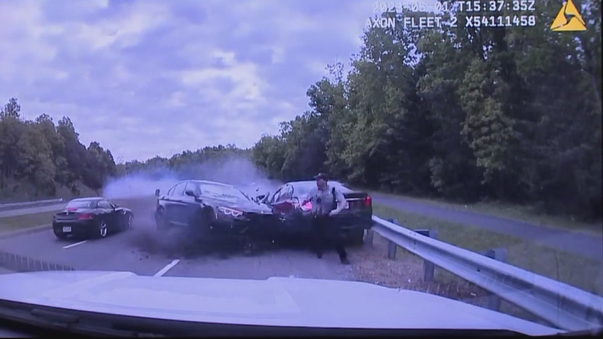 Dashcam video shows officer nearly killed by speeding car in Fairfax ... Dashcam video shows officer nearly killed by speeding car in Fairfax ...