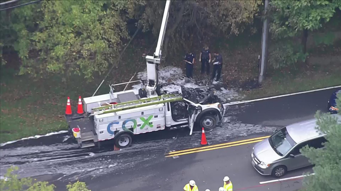 Man dead after COX cable truck hits powerline in Fairfax Co. | wusa9.com