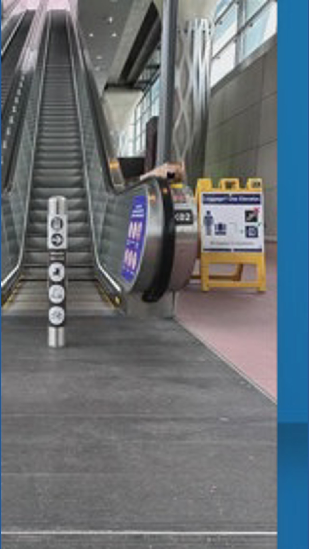 New Dulles escalator barrier reminds travelers: elevators exist | wusa9.com