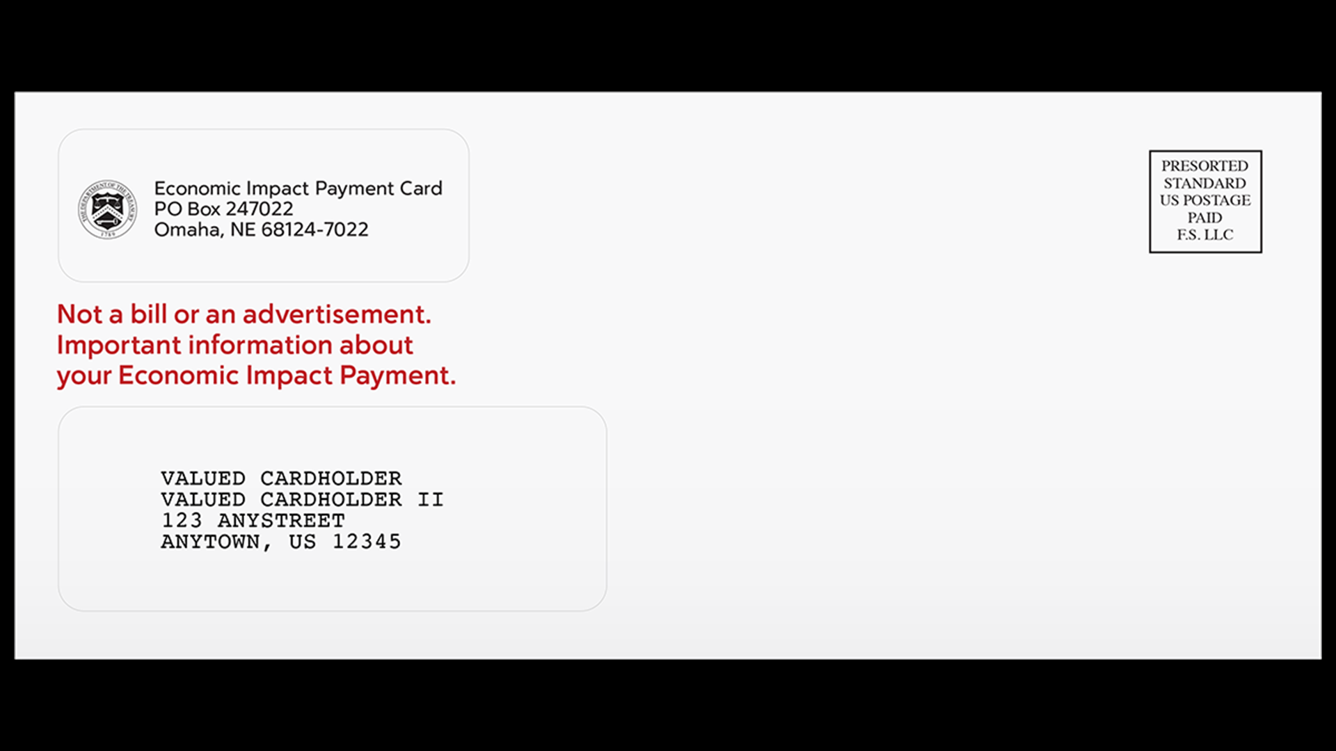 What the EIP cards, envelope look like: | wusa9.com