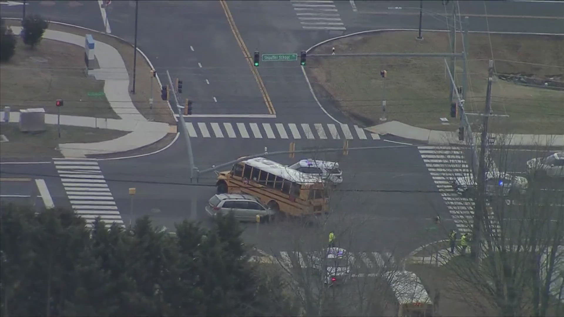 School bus and van crash under investigation in Gaithersburg | wusa9.com