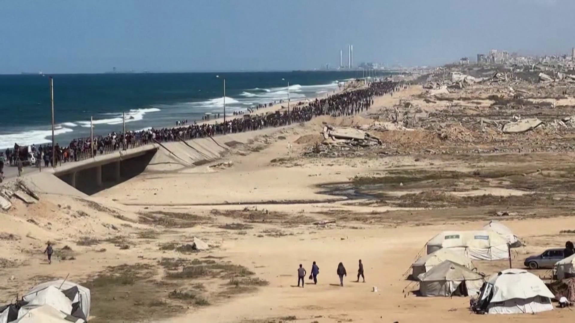 Thousands of people in Gaza are heading north | wusa9.com