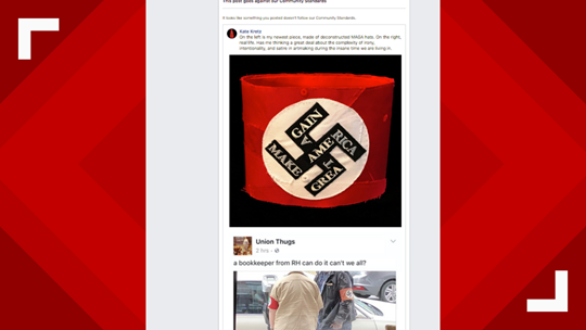 Artist who turns MAGA hats into symbols of hate speech banned from ...
