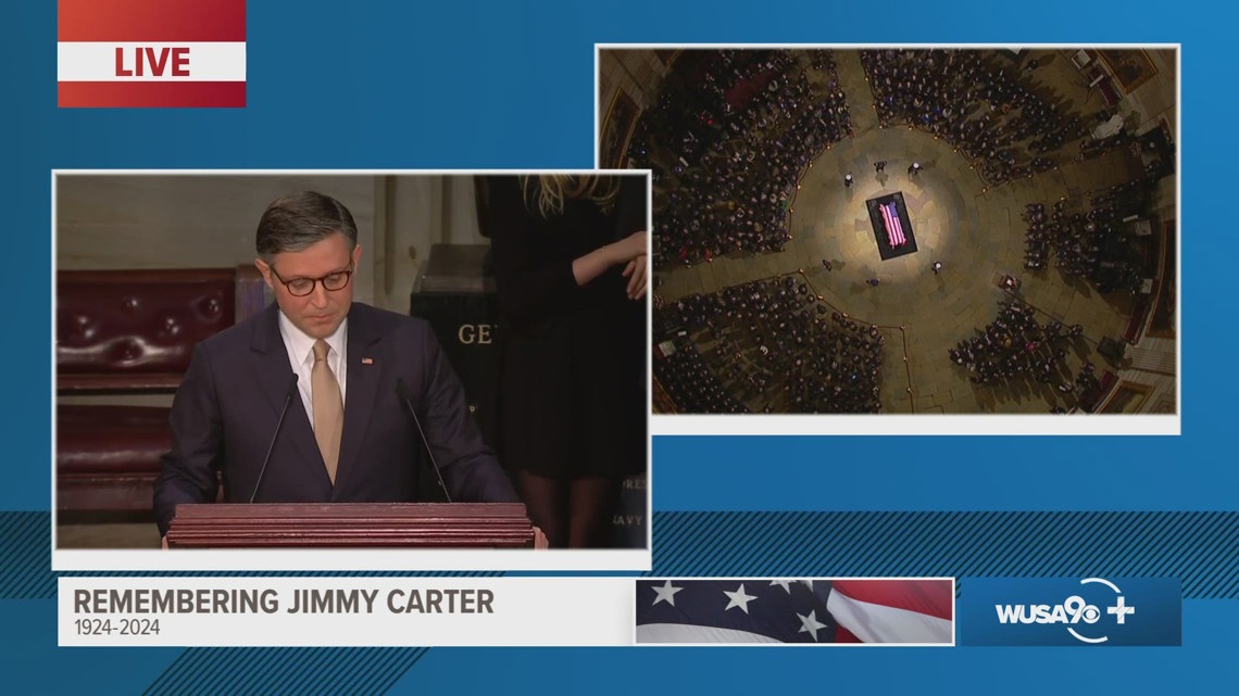 Congressional leaders speak as Jimmy Carter's remains arrive at U.S ...