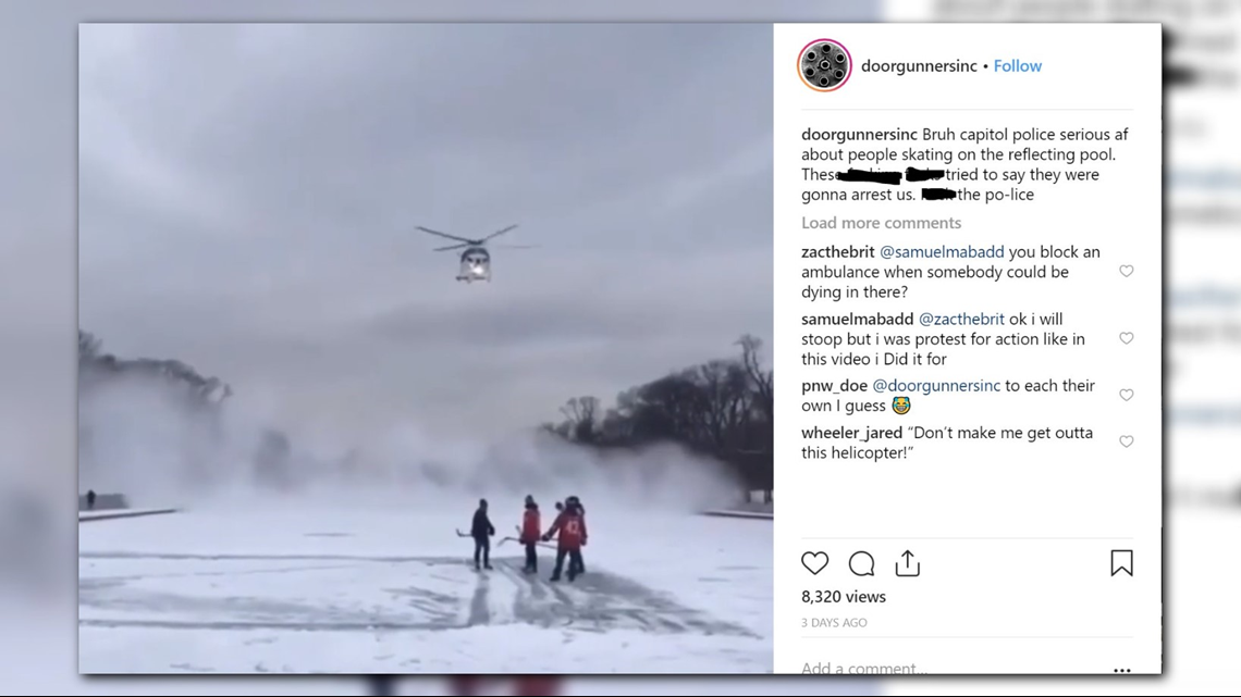 VERIFY: Yes, U.S. Park Police used a helicopter to chase ice hockey ...