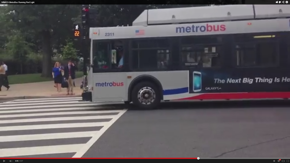 Caught on camera: WMATA buses running red lights | wusa9.com