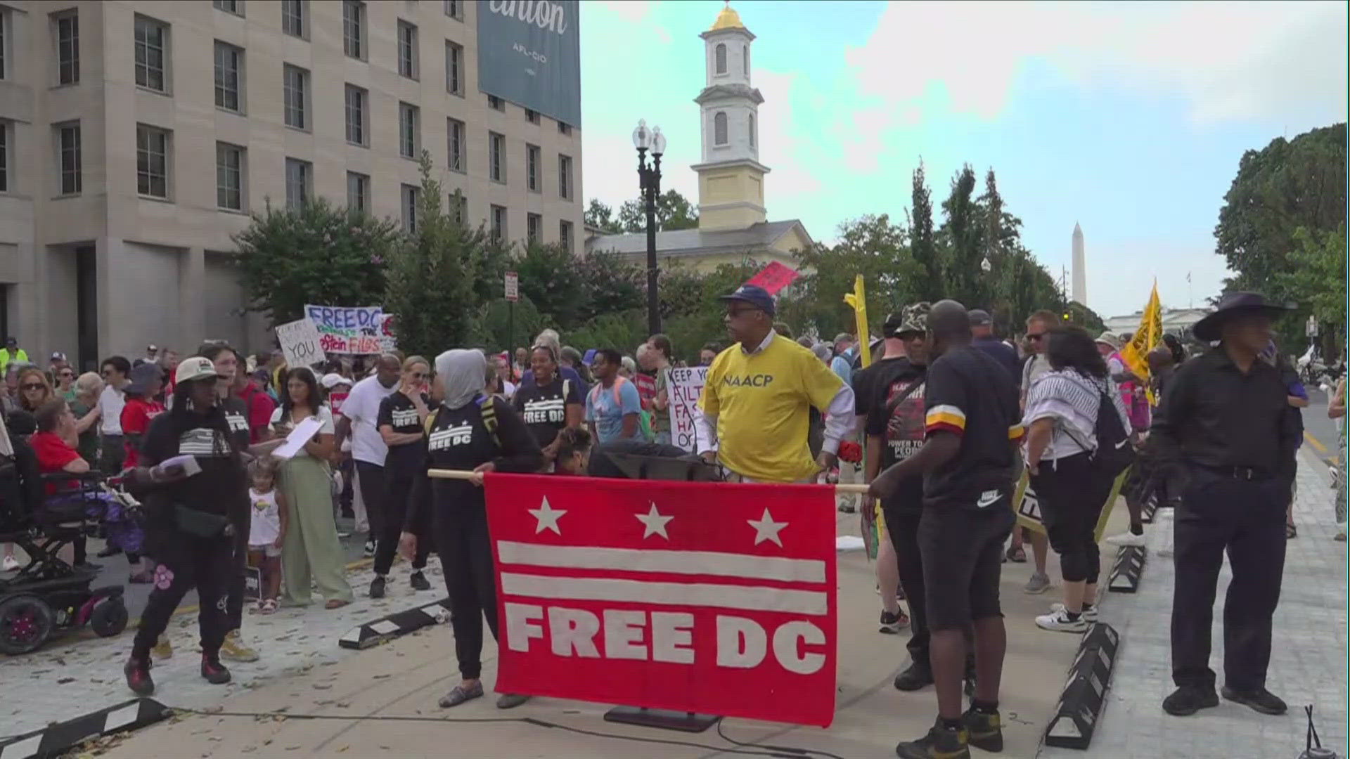 DC residents protest Trump's police changes | wusa9.com