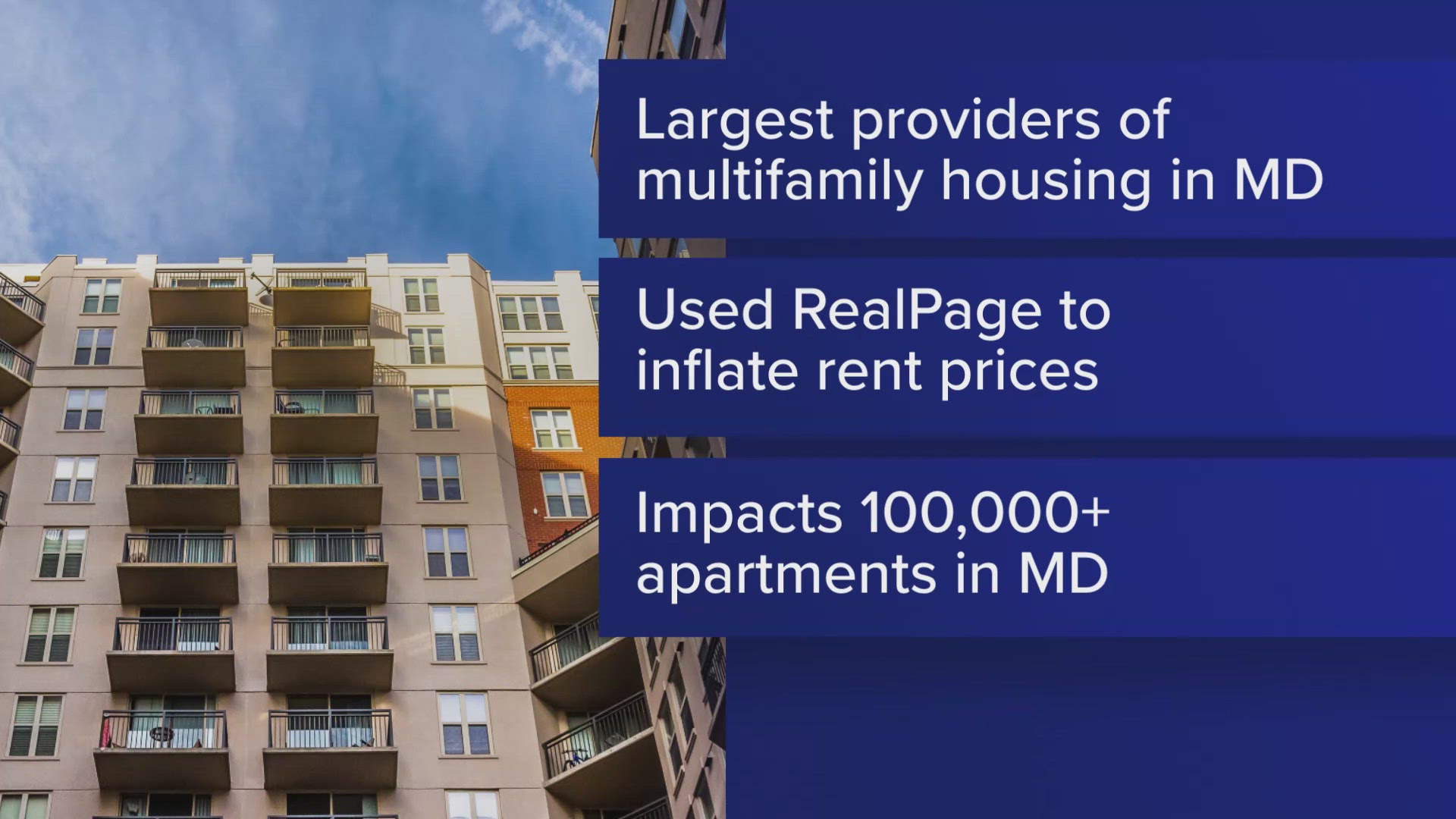 Maryland sues RealPage, top landlords for alleged rent price ...