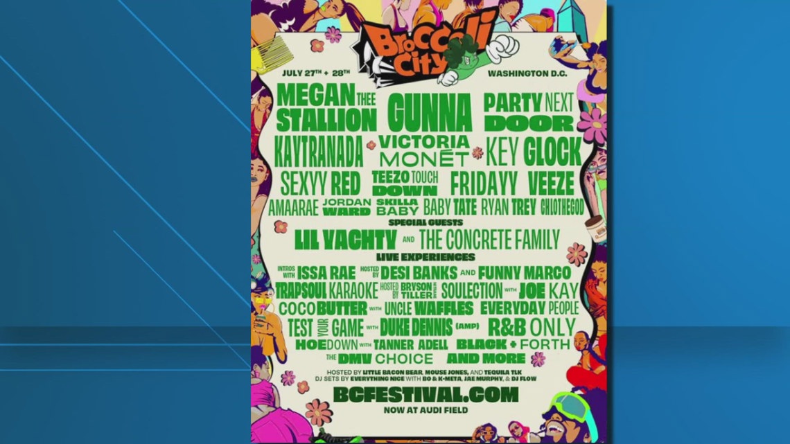 Here's the lineup for Broccoli City Festival 2024 at Audi Field | wusa9.com