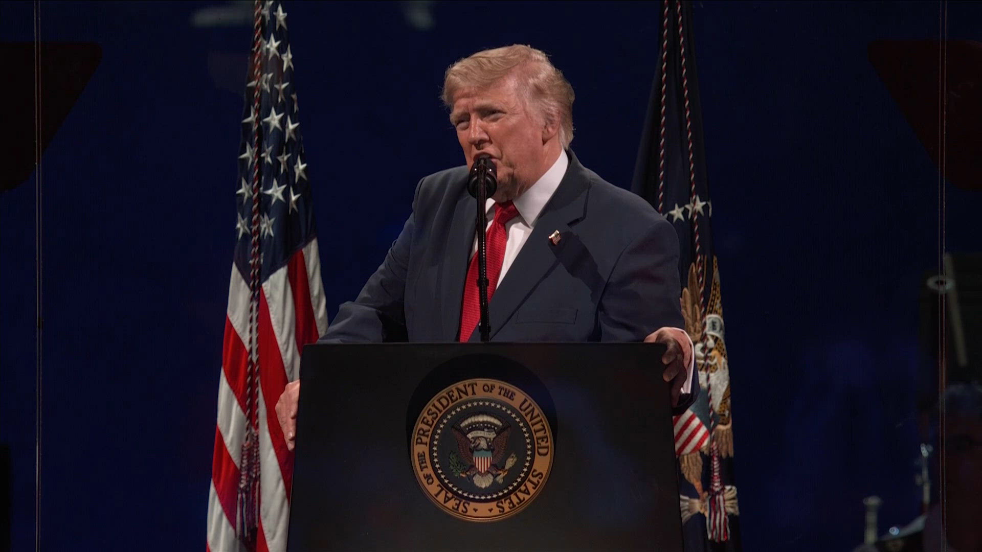 Trump commemorates America 250 after storms force temporary evacuation ...