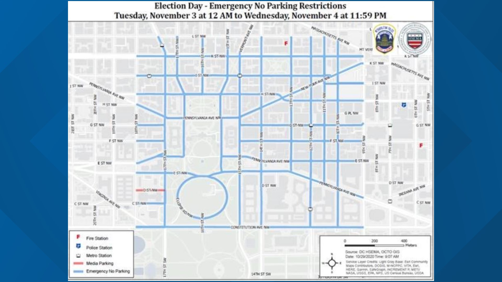 DC Election Day: List of road and street closures for November 3 ...