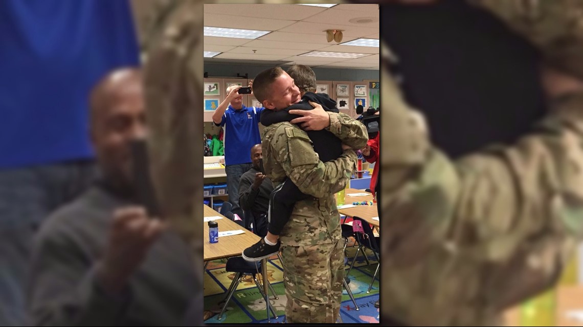 Air Force dad home from deployment surprises son | wusa9.com