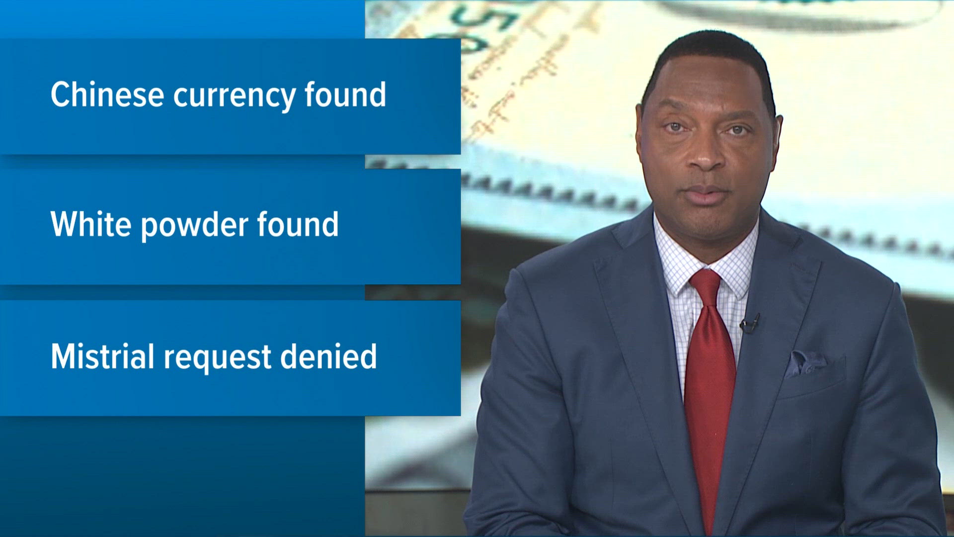 Chinese yuan and white powder in a hoodie | DC Jurors find evidence ...