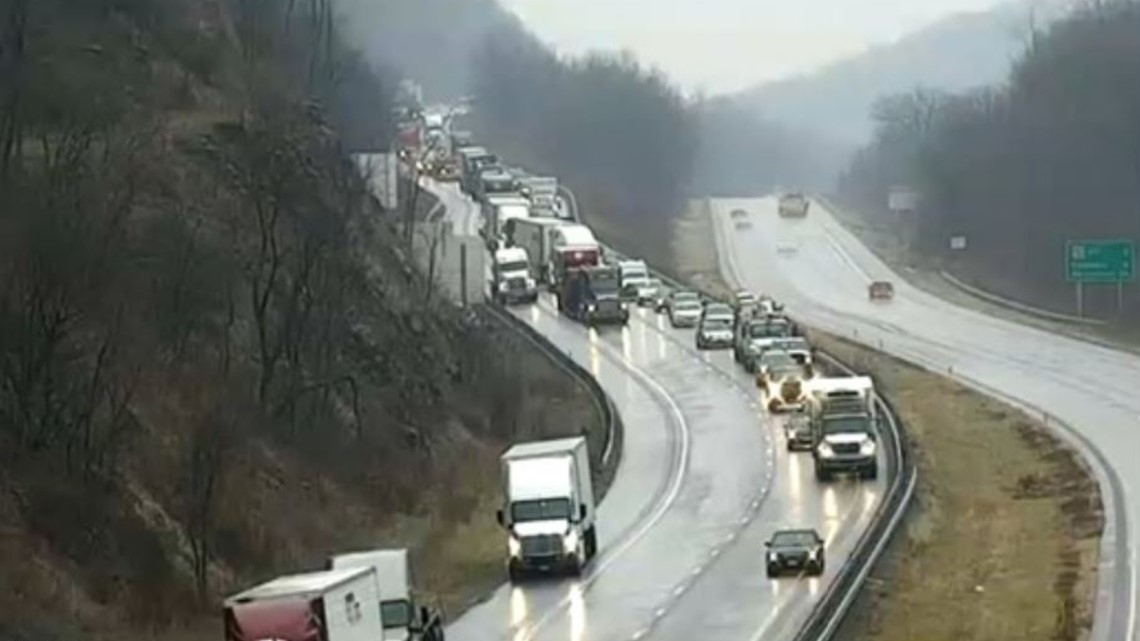 Icy road conditions caused traffic back up on I-68 | wusa9.com
