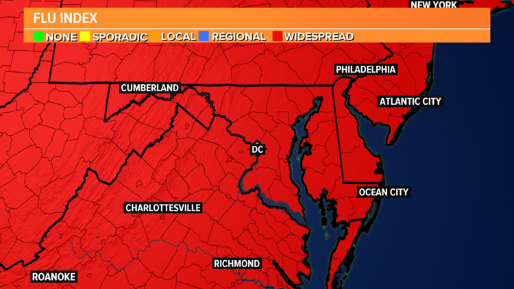 Flu widespread in MD and VA, elevated in DC | wusa9.com