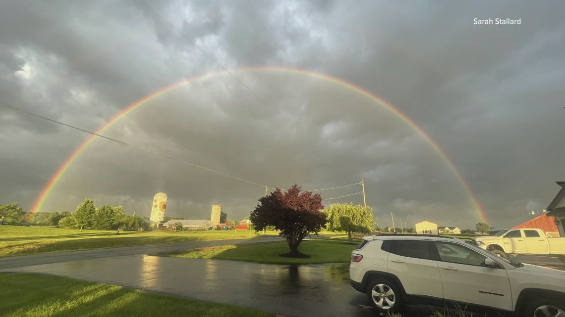 Double rainbow lights up Virginia community after scary storm clouds ...