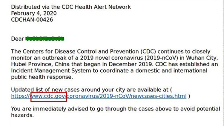 Fake CDC alert | wusa9.com