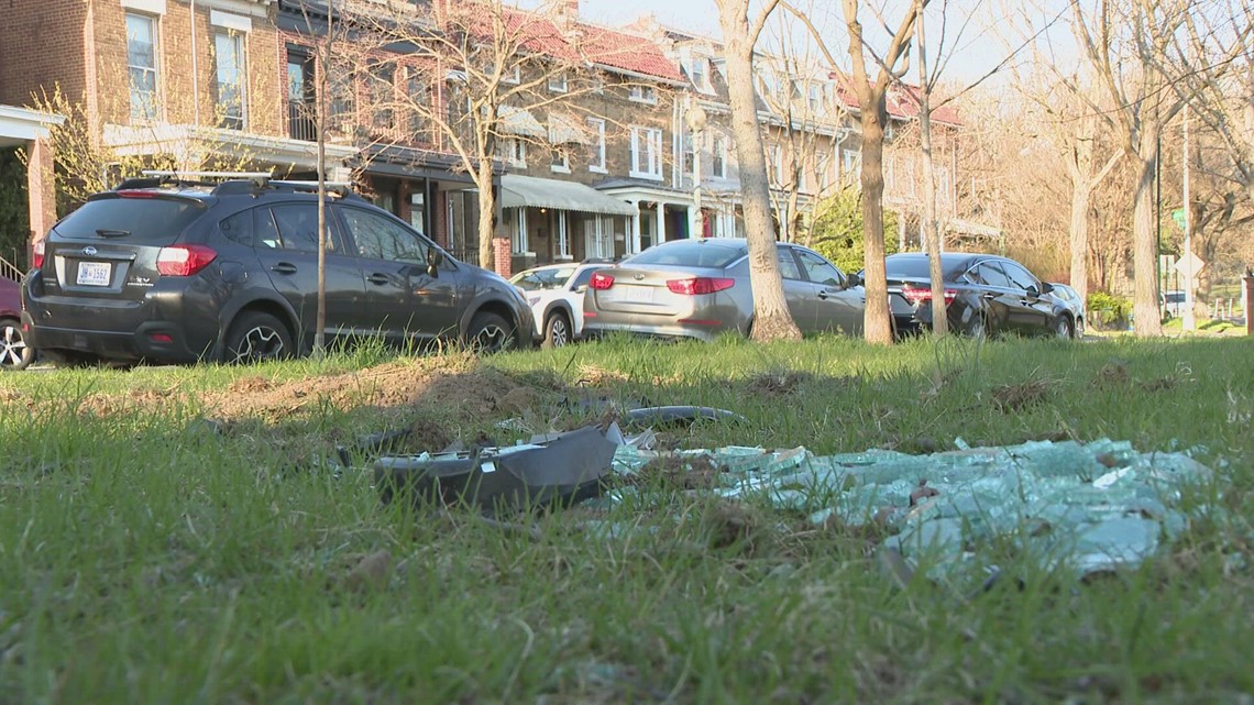 Video shows driver hit speed bumps before crashing in a DC park | wusa9.com