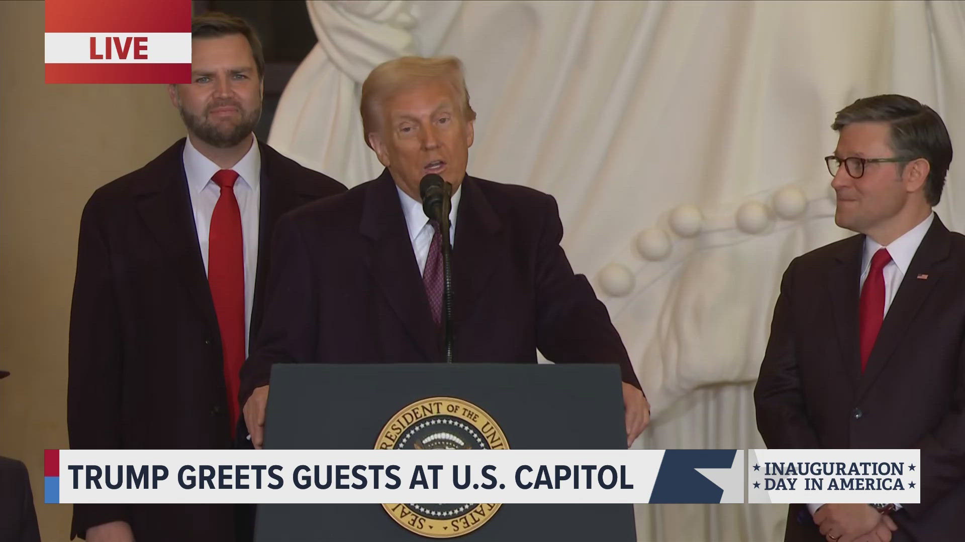 President Trump speaks at Congressional Luncheon following inauguration ...