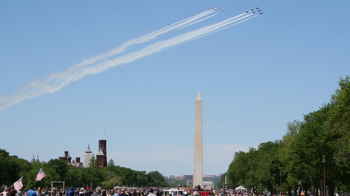 America Strong health care workers coronavirus salute flyover DC ...