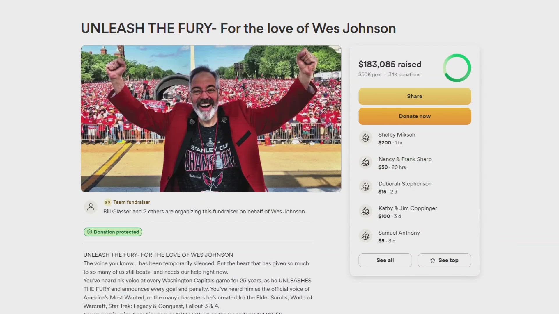 Washington Capitals PA announcer opens up about medical emergency ...